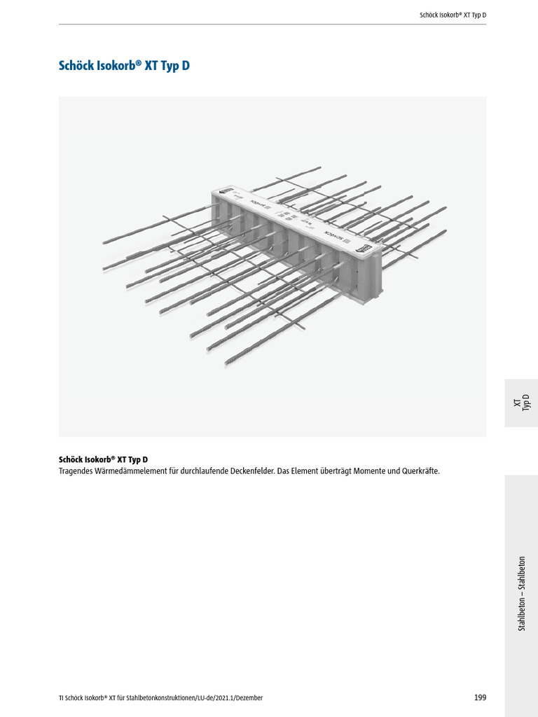 Teildokument Technische Information Schoeck Isokorb XT Typ D (8095) | PDF