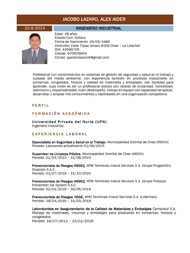 C.V. Alex Jacobo Lazaro | PDF