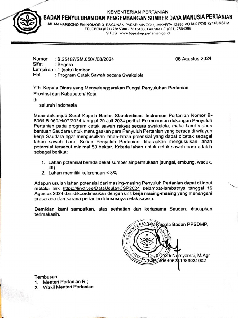 Program Cetak Sawah | PDF