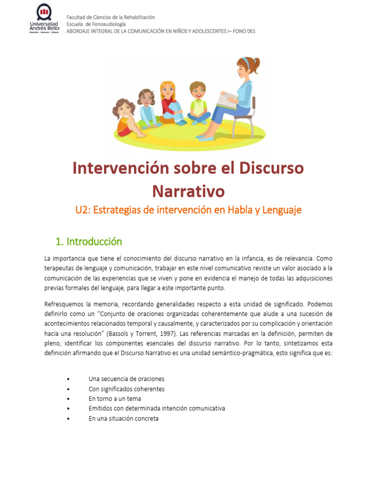 Apuntes U2 - Int Discurso Narrativo | PDF