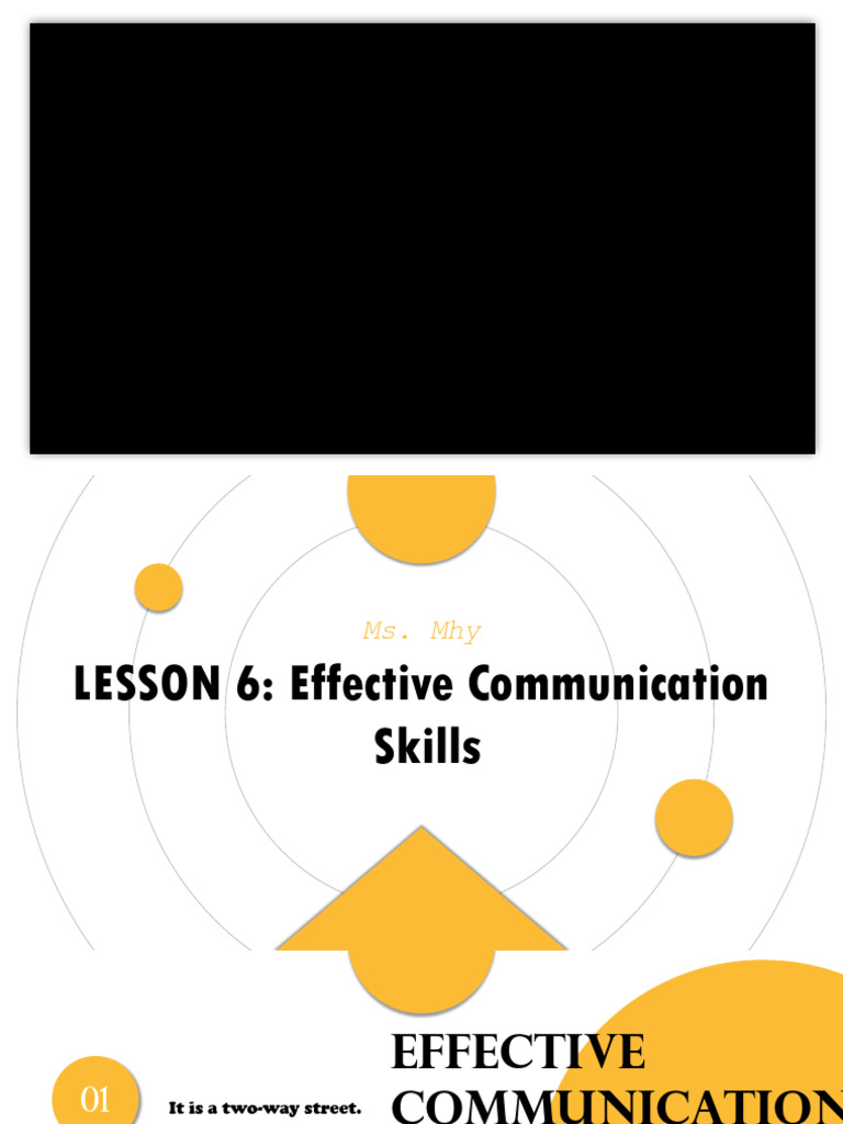 Lesson 6 Effective Communication Skills | PDF