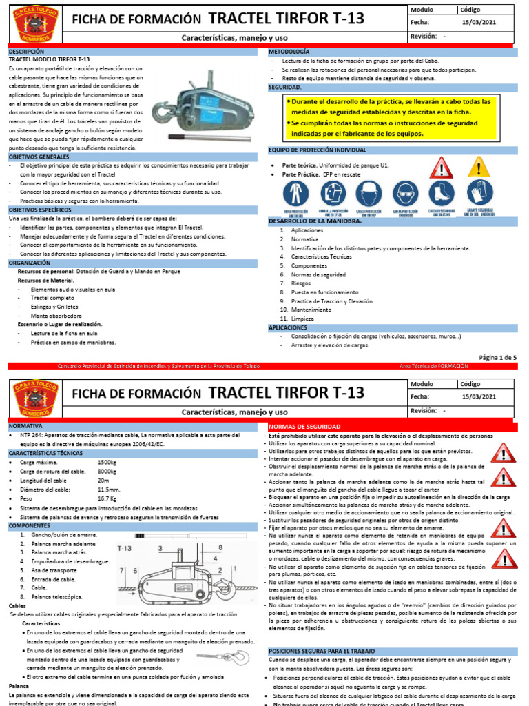 Tractel_Ficha_de_formación | PDF
