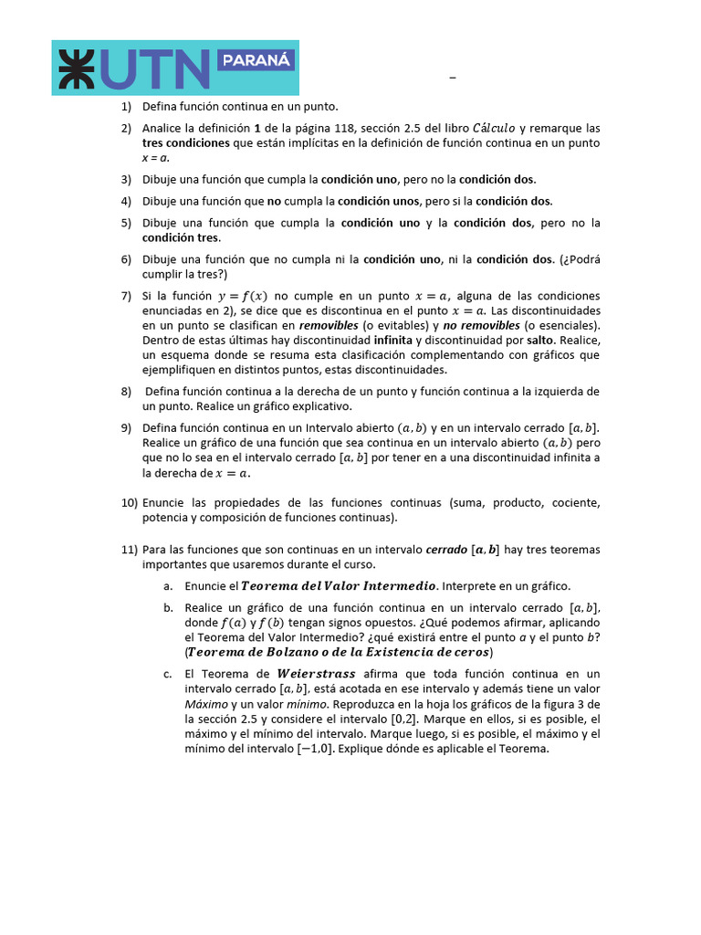2024 - Guia de Estudio 6 - Continuidad | PDF