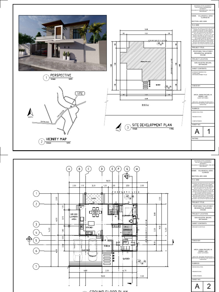 Complete Working Drawings W Perspectives | PDF