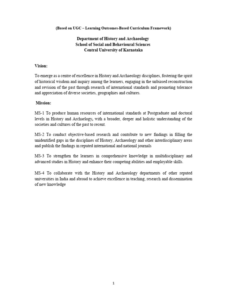 MA History full syllabus with LOCF | PDF