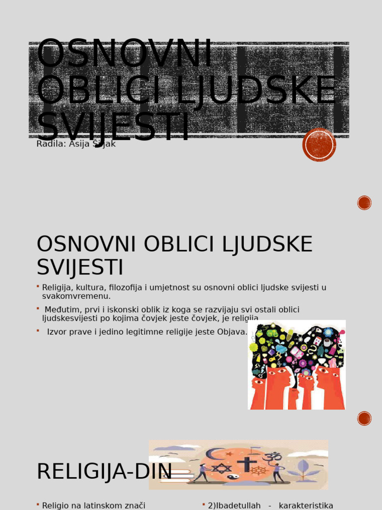Osnovni Oblici Ljudske Svijesti | PDF