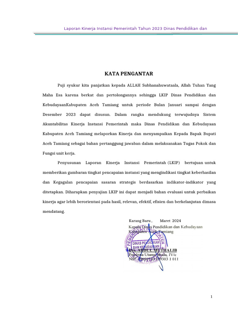 Lkip 2023 Disdikbud | PDF