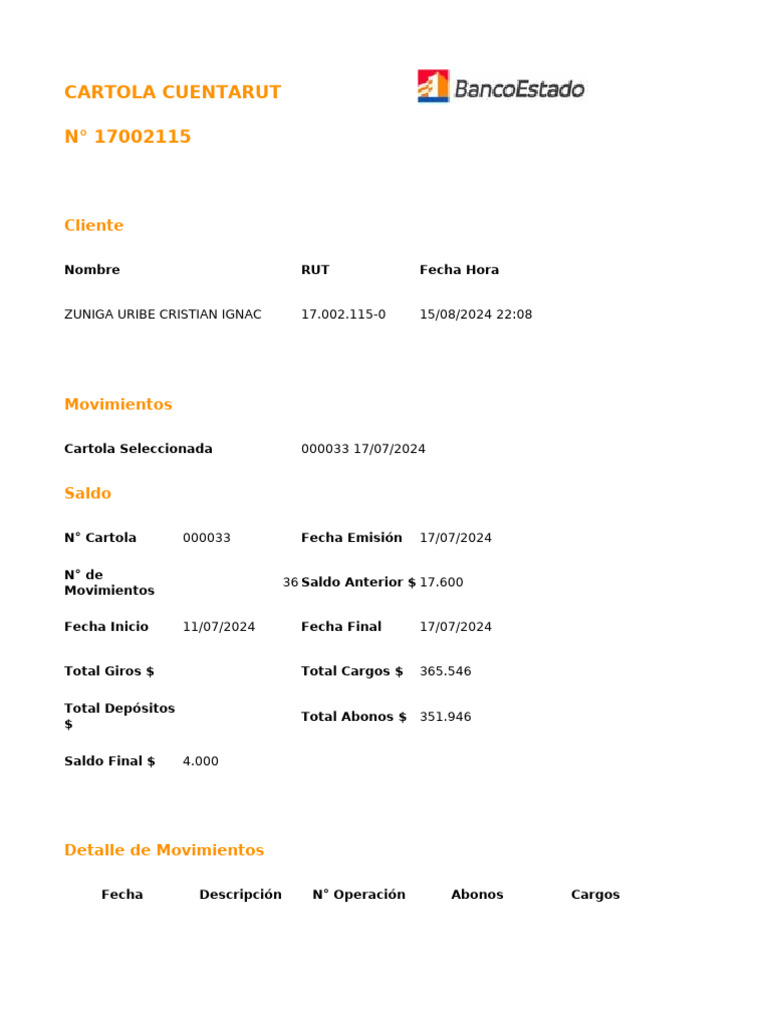 Cartola 000033 | PDF