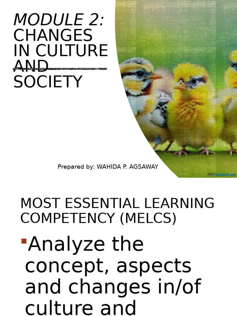 Module 2 Changes in Culture | PDF | Society | Social Science