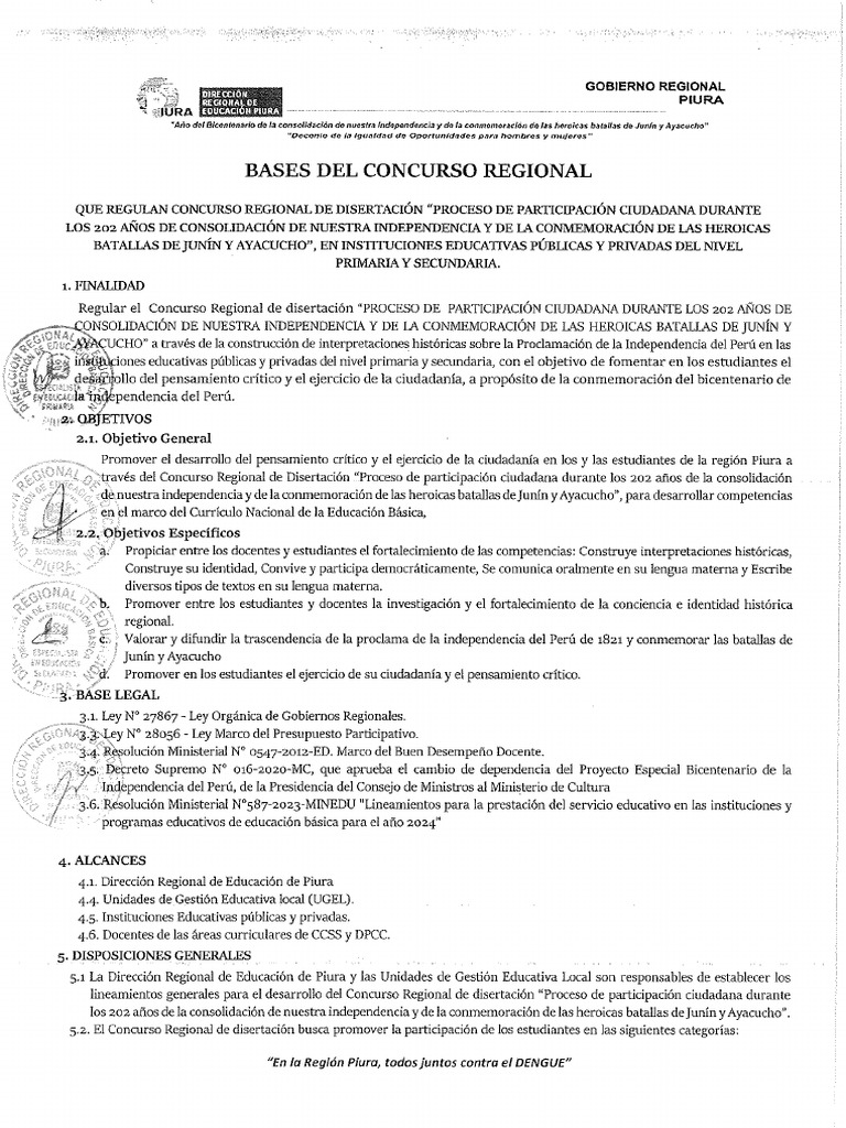 Disertación Bases 2024. | PDF