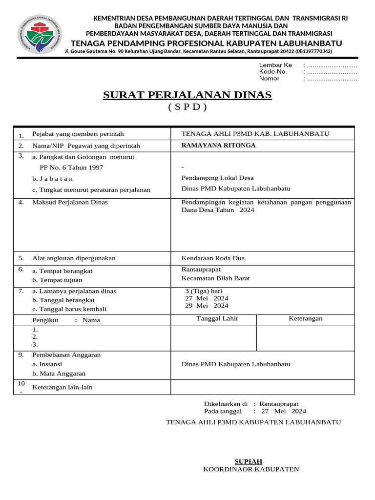 SPPD DESA 2 Mei | PDF