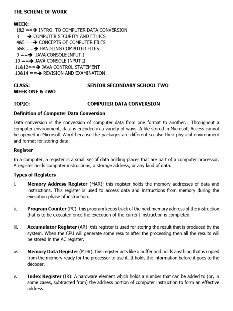 computer Register | PDF
