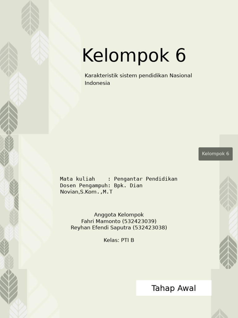 Kel 6 Karakteristik Pendidikan Di Indonesia | PDF