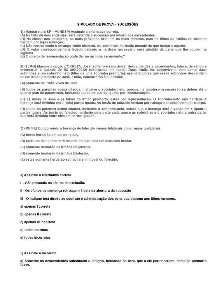 Simulado de Prova 31 - 05 - 2017 2 | PDF