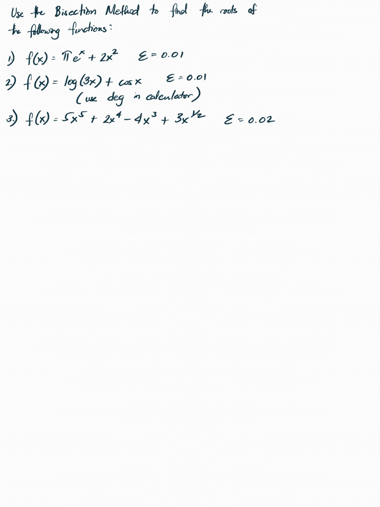 Labwork 01 Bisection Method Pdf 