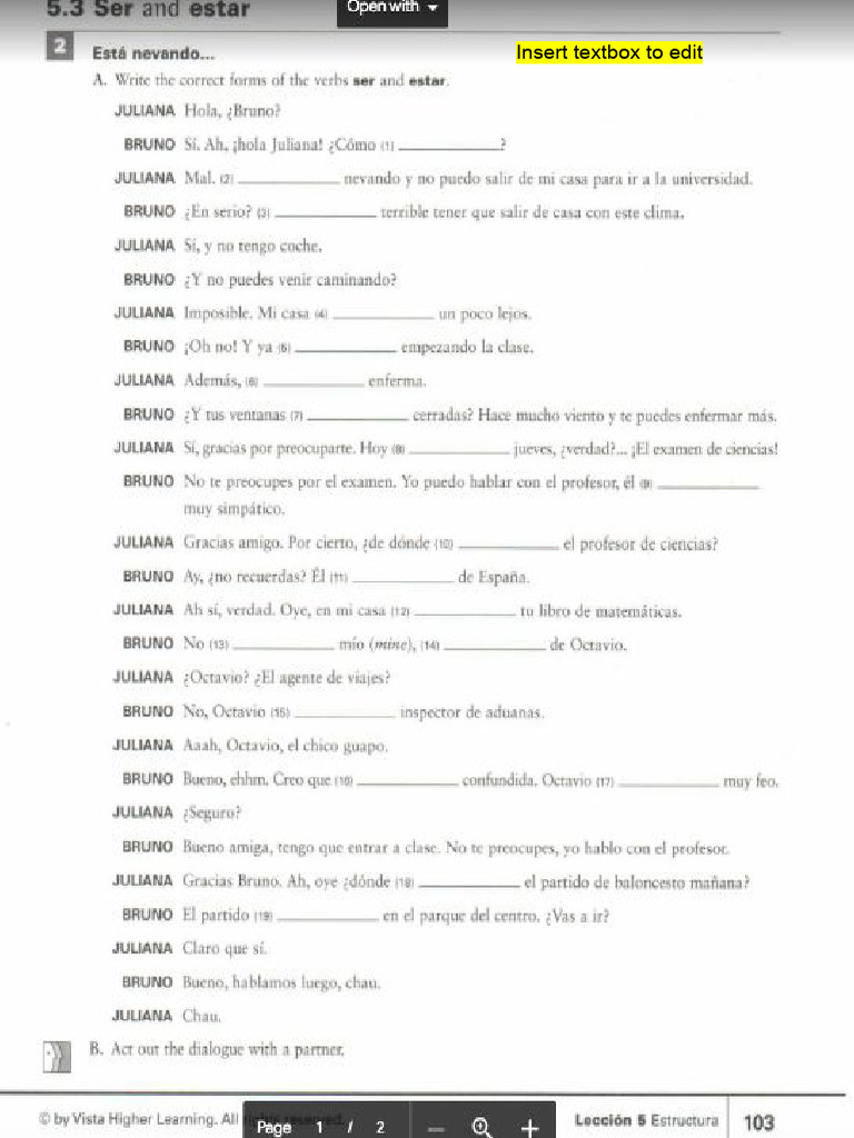 Kami Export - 5.3 Ser Vs Estar Vistas WKBK Pg. 103 | PDF