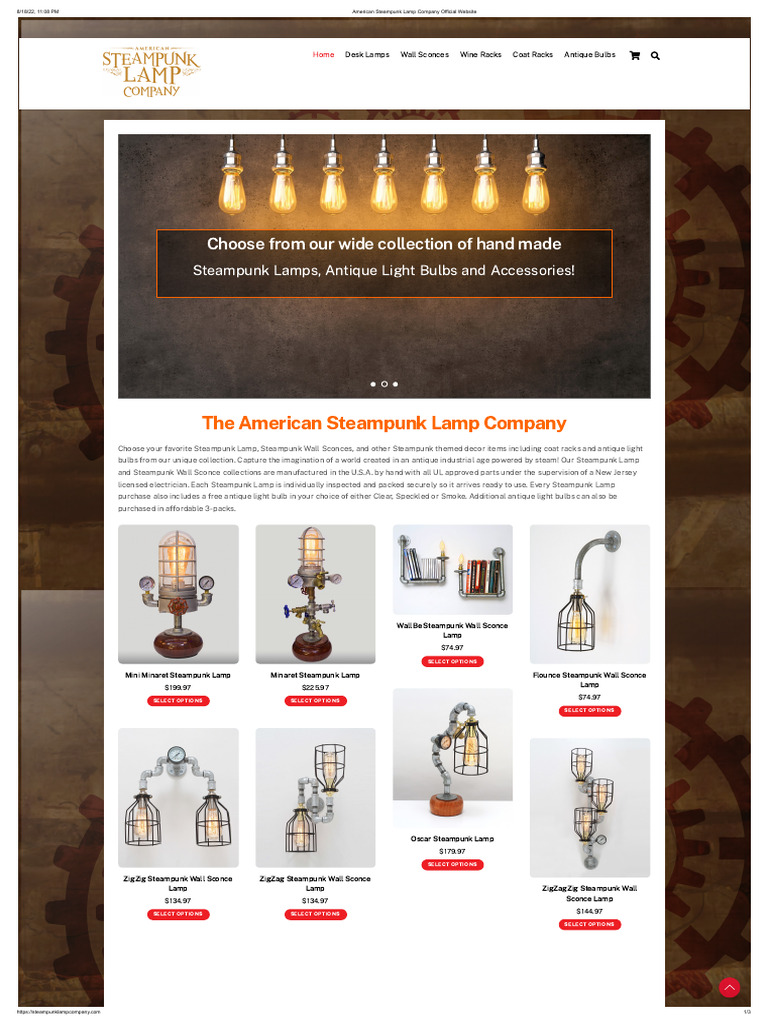 American Steampunk Lamp Company Official Website | PDF