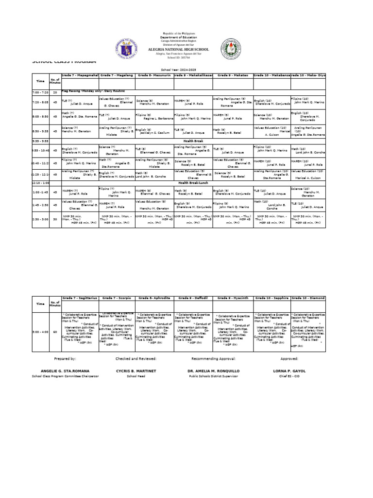 2024-2025-School-Program CHAVEZ | PDF