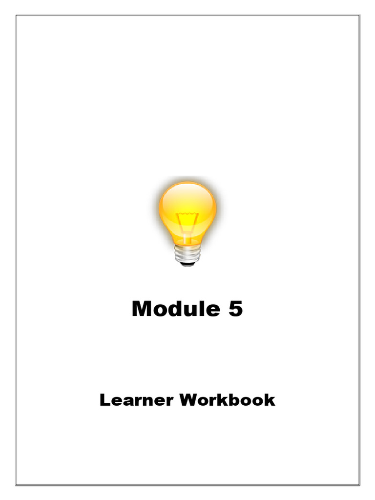 Module 5 - Learner Workbook | PDF