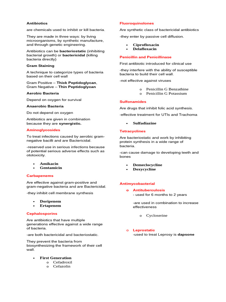 Antibiotics Simplified | PDF