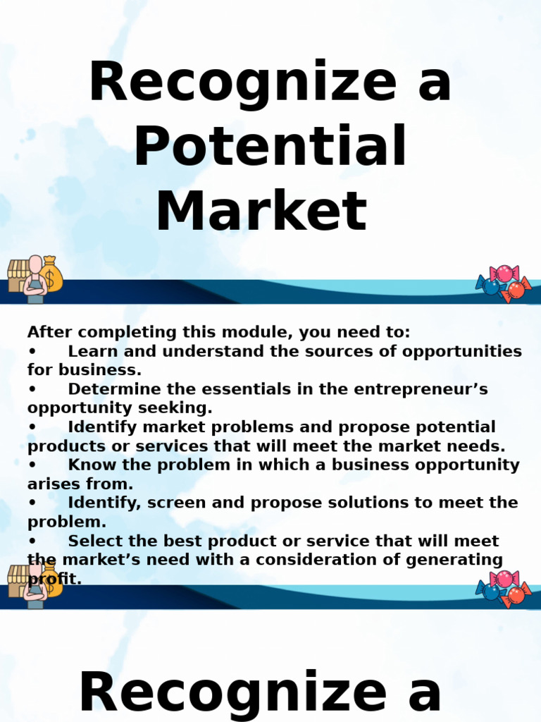 Entrep Module 2 Recognize-Potential | PDF