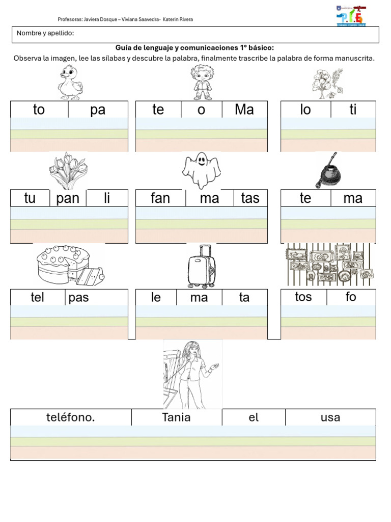 actividad 1 básico consonante t | PDF