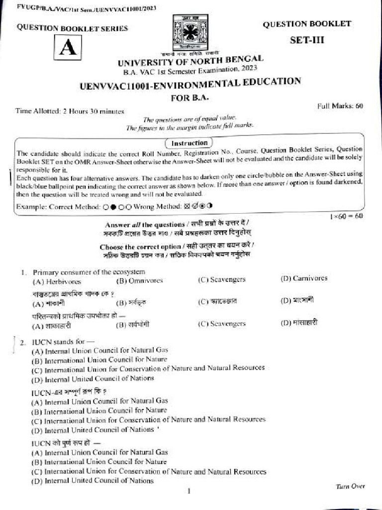 1st Sem VAC FYUGP 2023 DEC - Compressed | PDF