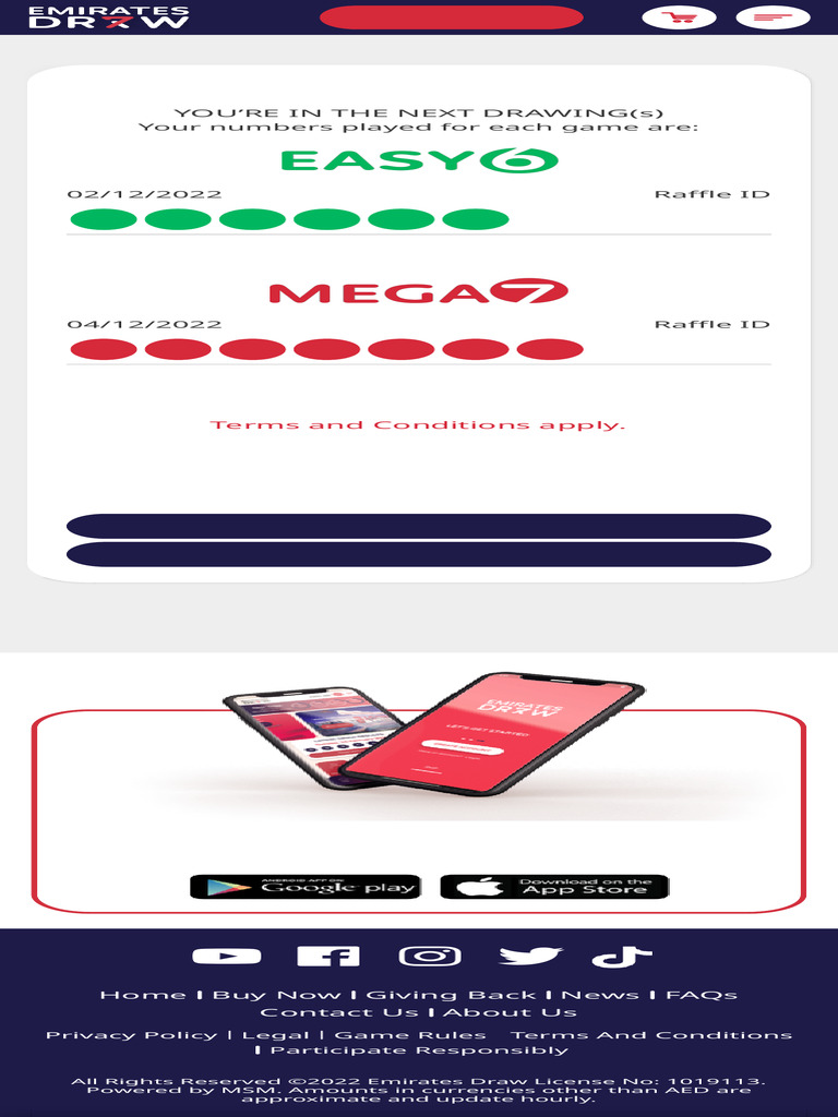 Play To Win Emirates Draw Online - Win Millions F | PDF