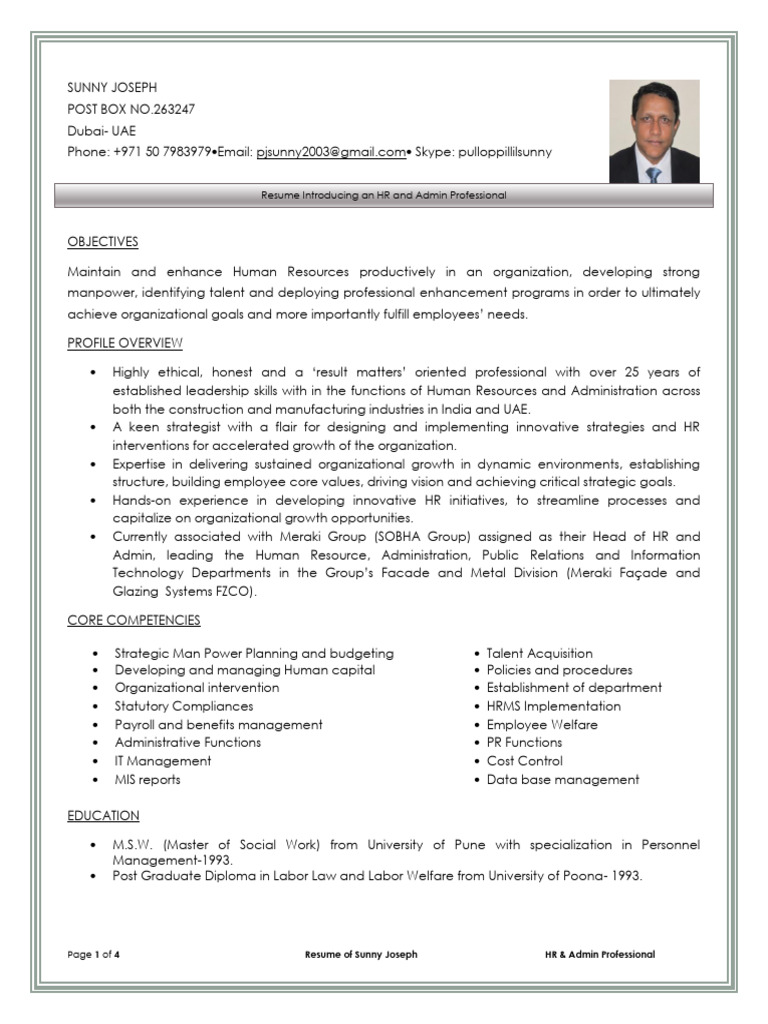 Sunny Joseph CV 2021 | PDF