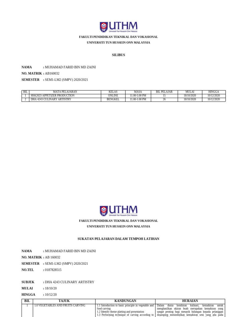 Silibus Dha 4243 Culinary Artistry | PDF