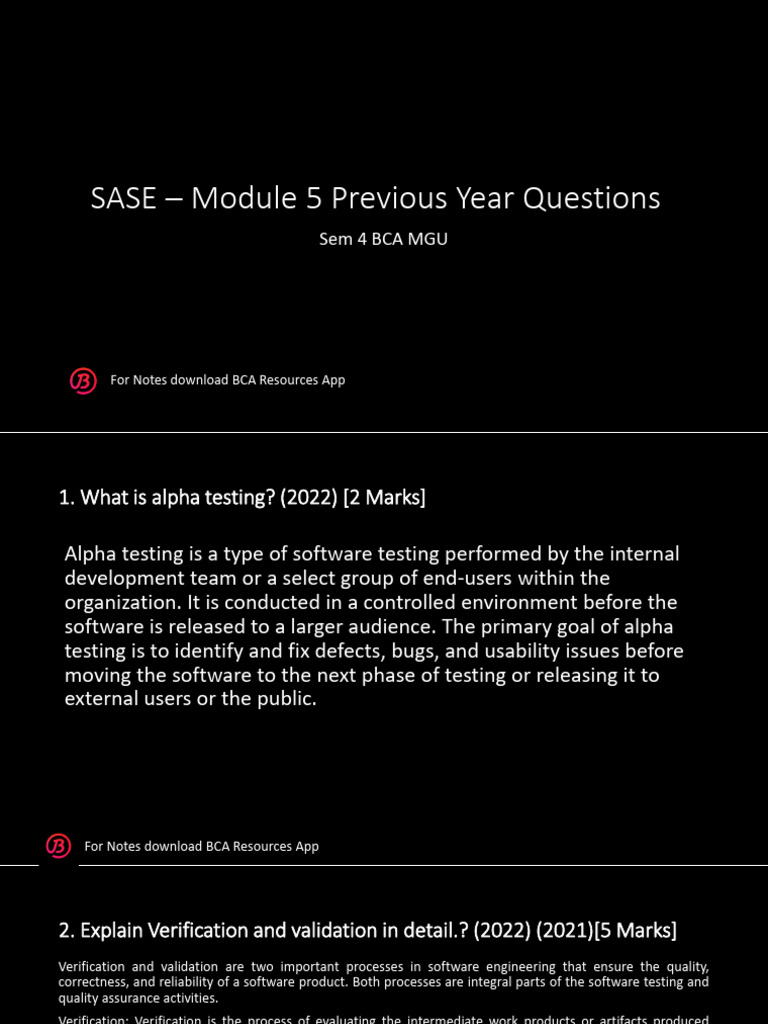 SASE Mod5 | PDF