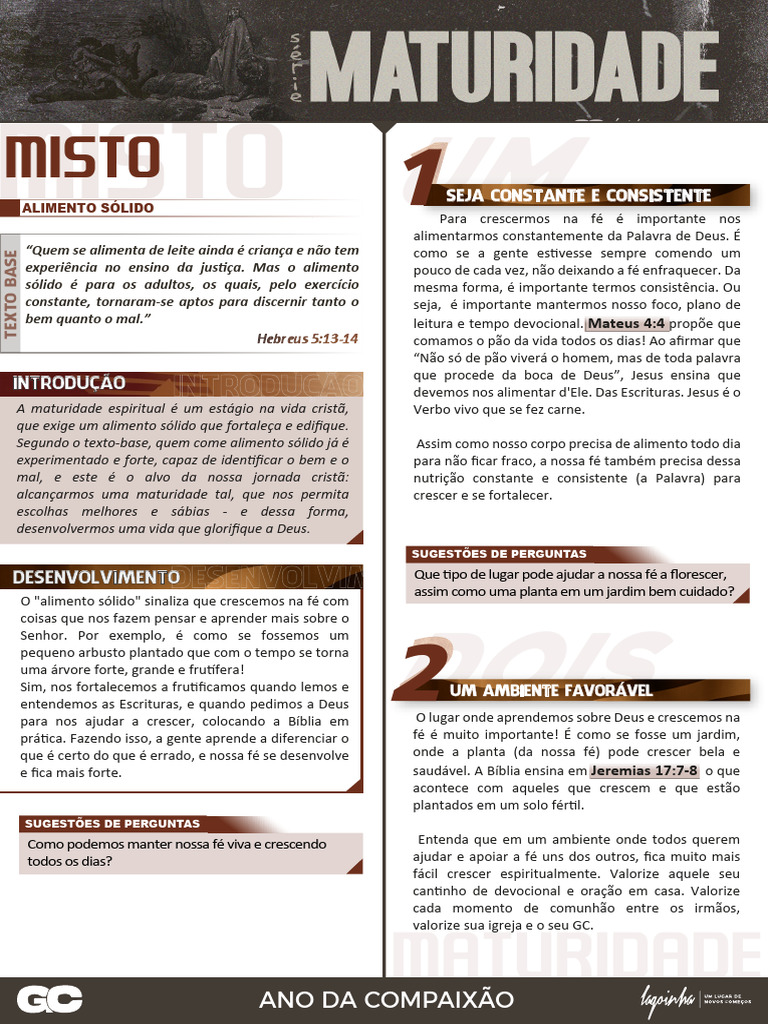 MISTO - MATURIDADE - S2 - Talk 2 | PDF