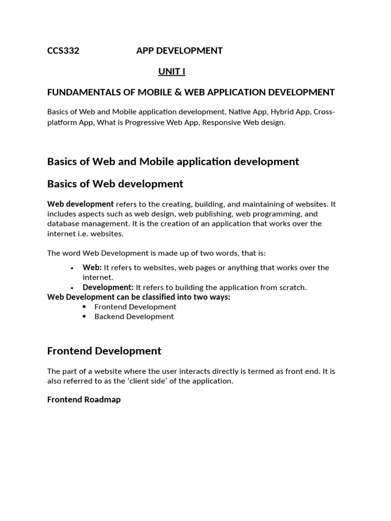 CCS332 App Development | PDF