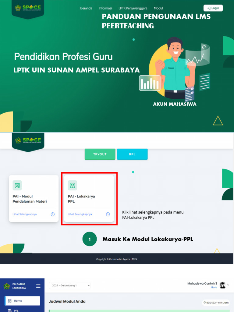 Panduan LMS Peerteaching Akun Mahasiswa | PDF