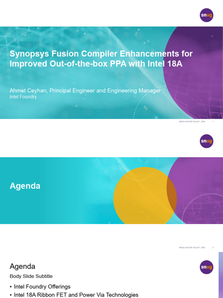 SNUG Presentation On PPA | PDF | Intel | Compiler