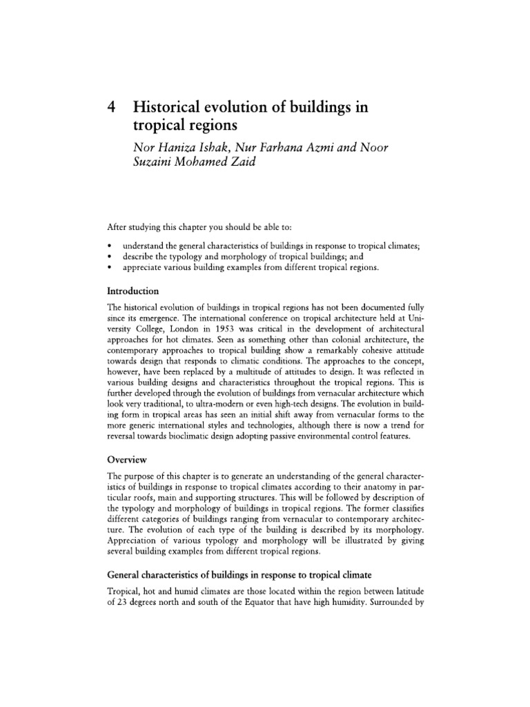 Historical Evolution of Buildings in Tropical Regions (Tropical Archi ...