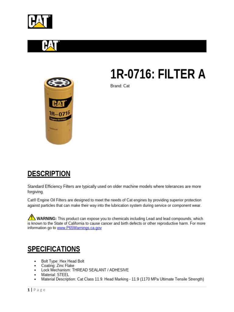 1R-0716 Cat | PDF