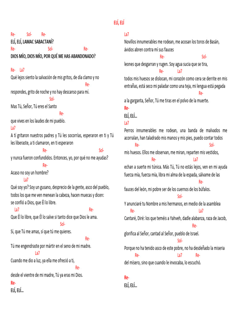 ELÍ, ELÍ (Transcripción) | PDF