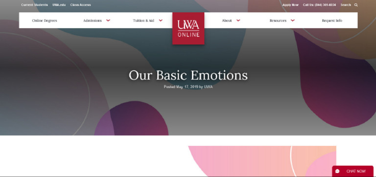 307 - Our Basic Emotions Infographic - List of Human Emotions - UWA ...