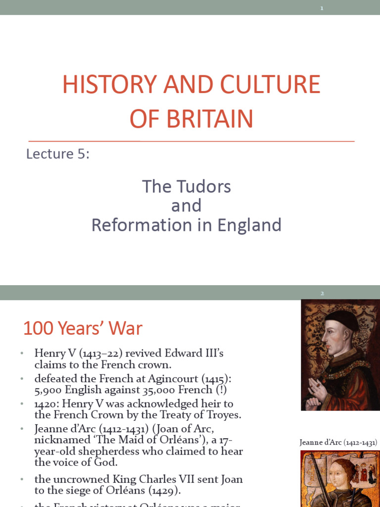 History Winter 5. The Tudors and Reformation | PDF