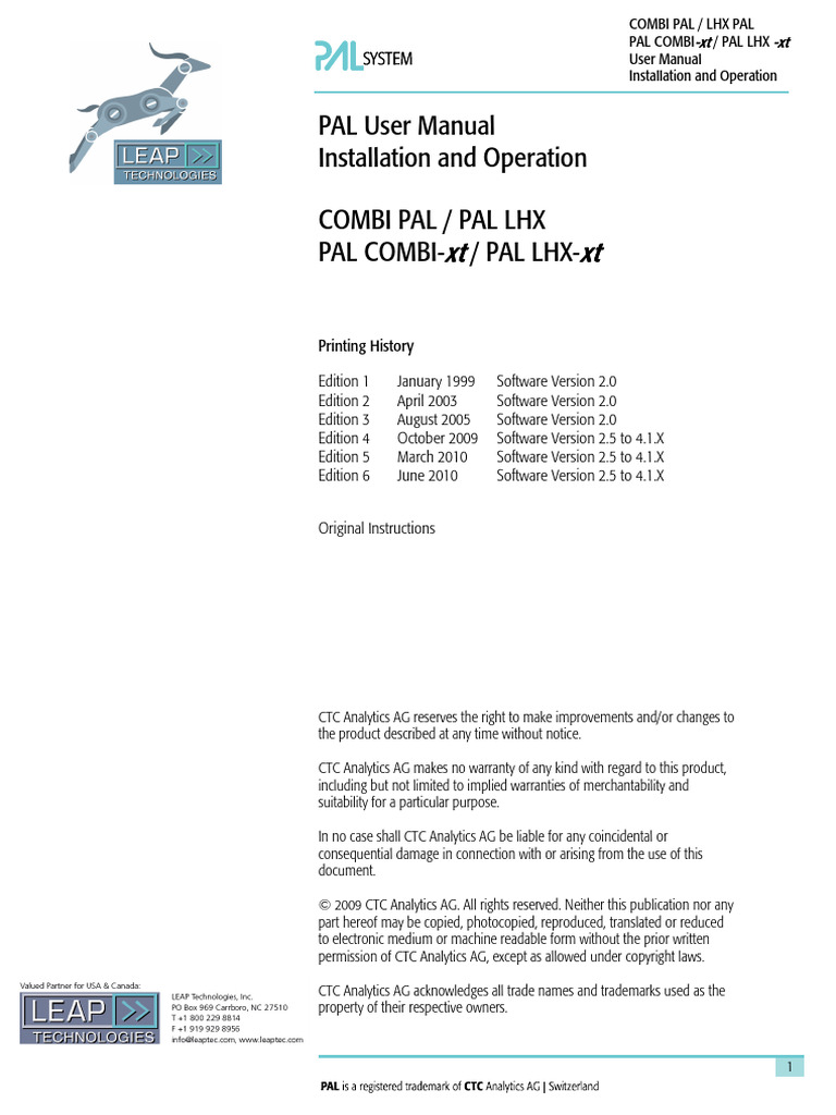 CombiPAL LEAP Manual[1] | PDF