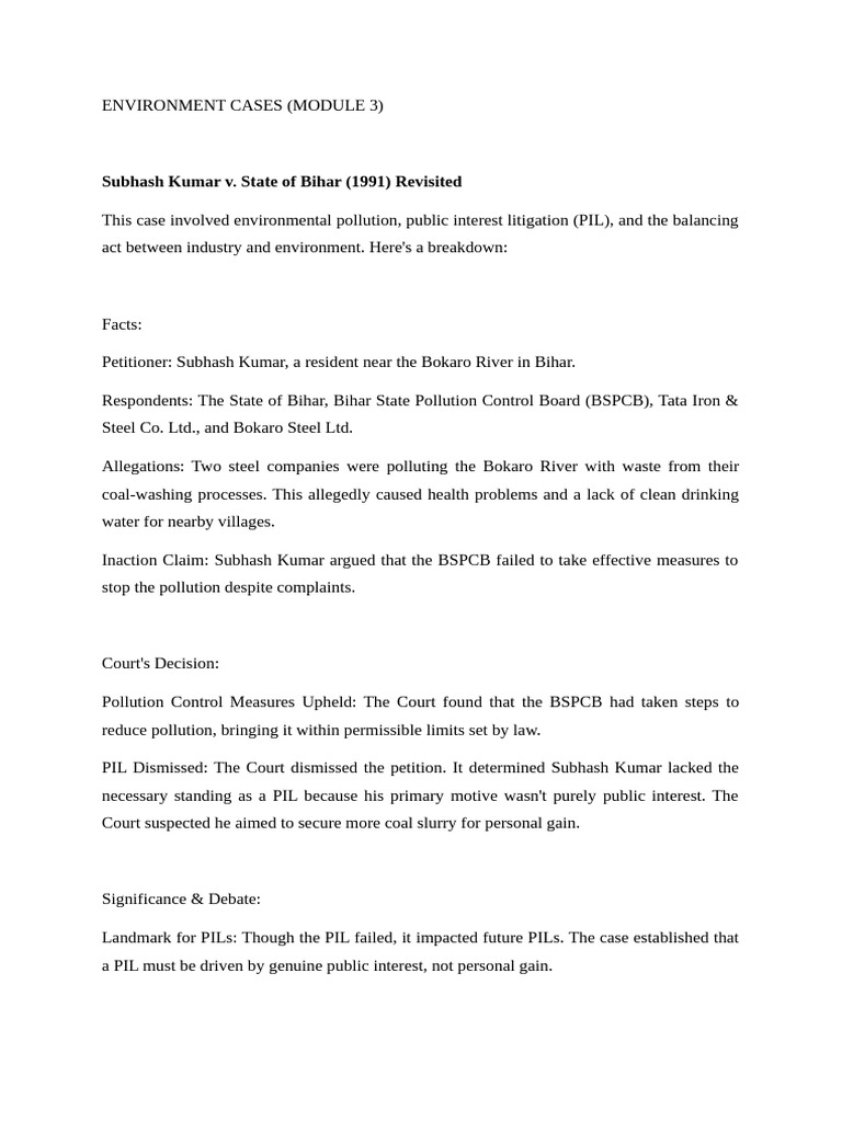 Environment Cases | PDF