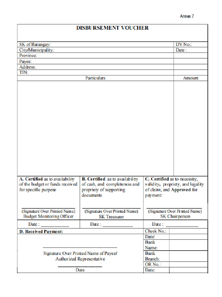 DV & Liquidation Form | PDF