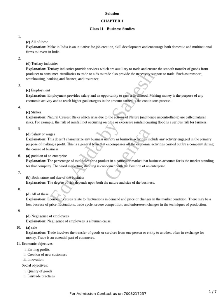 BST CBSE CHAP 1 Solution | PDF