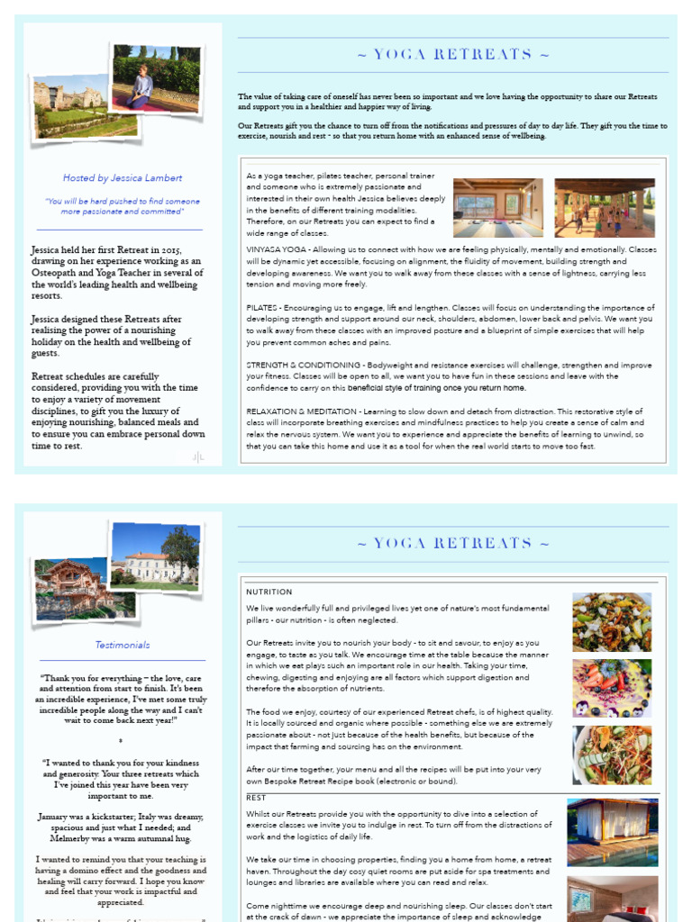 Retreat Brochure 2020 2021 | PDF