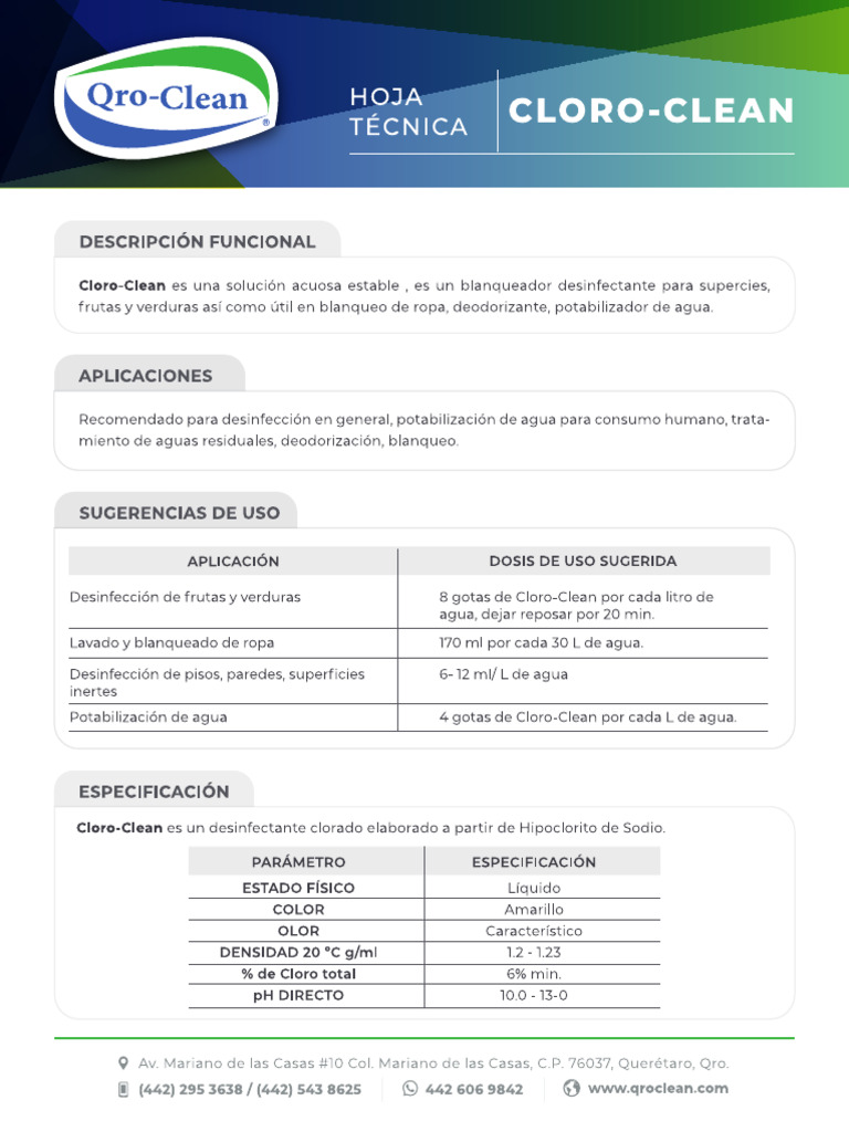Ficha Cloro | PDF