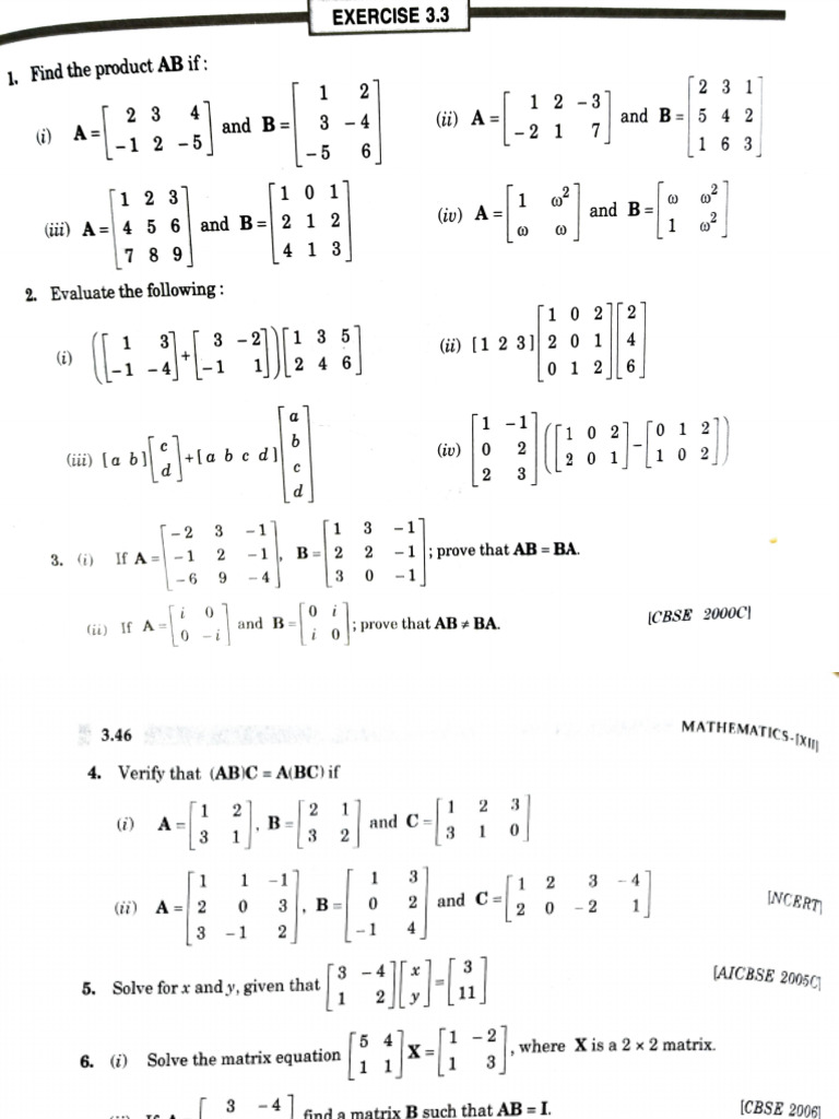 Matrices - Assignment 2 | PDF