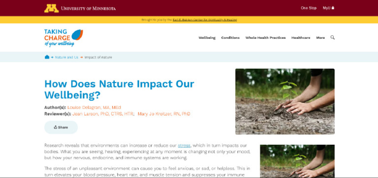 334 - How Does Nature Impact Our Wellbeing - Taking Charge of Your ...