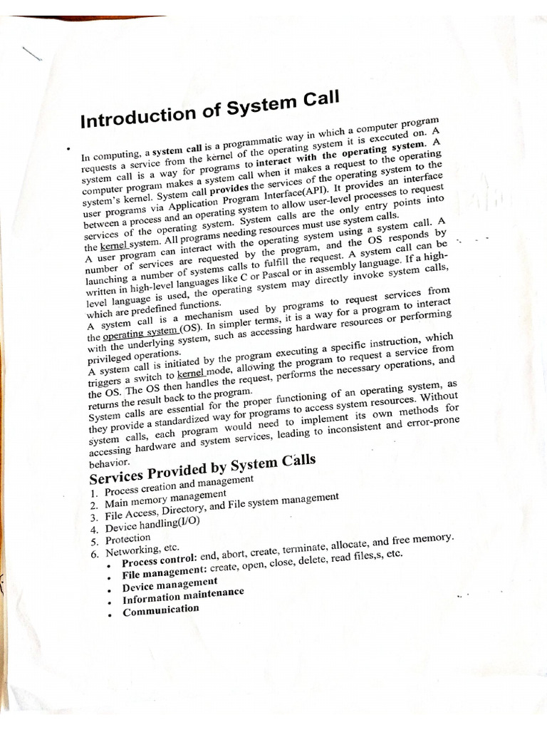 Introduction of System Call | PDF