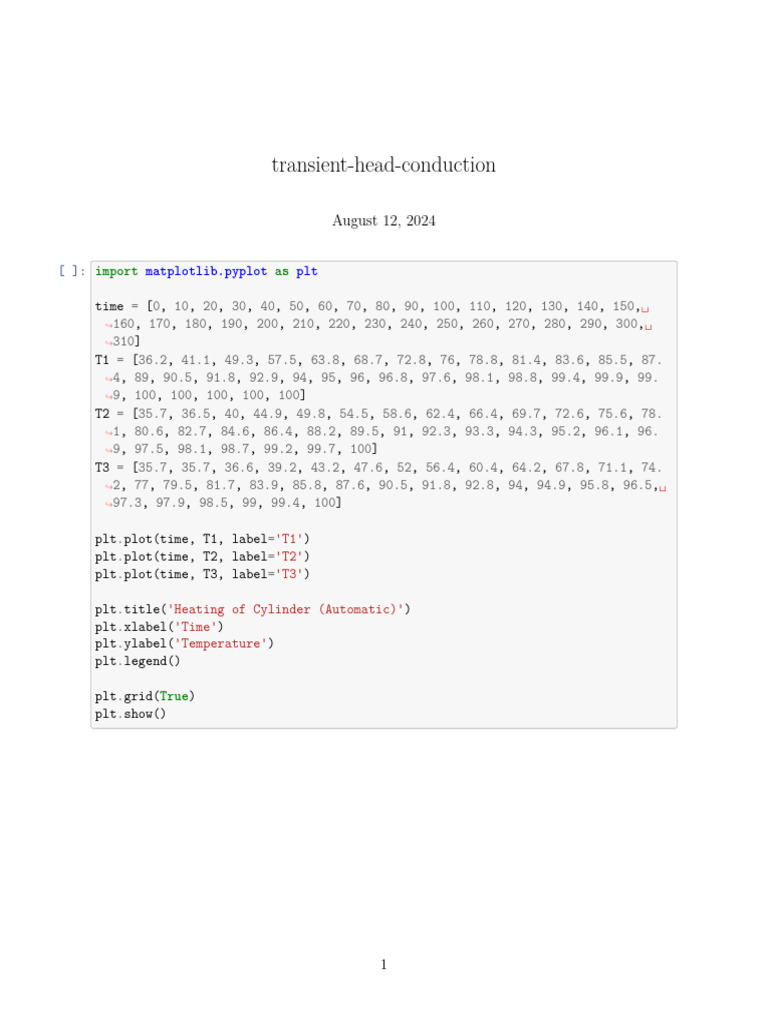 Transient Head Conduction | PDF